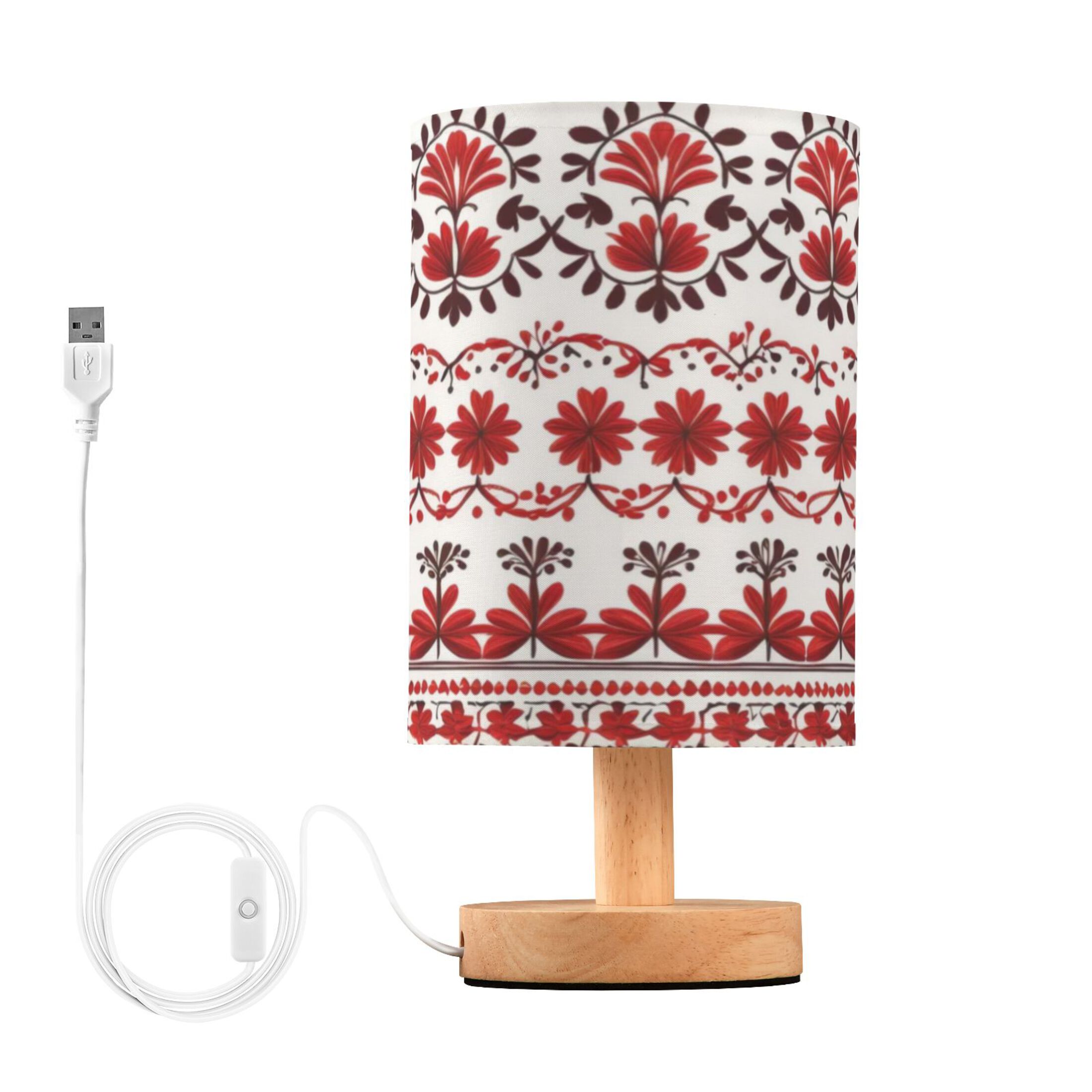Bedside Table Lamp with USB Port , LED Nightstand Lamp with Linen ...