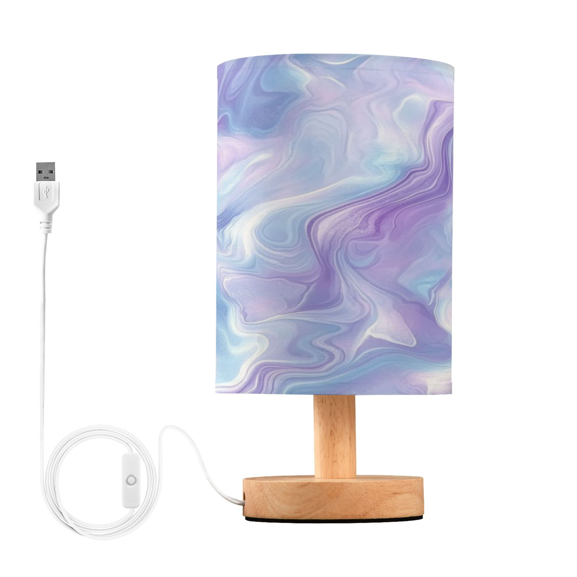 Bedside Table Lamp with USB Port , LED Nightstand Lamp with Linen ...