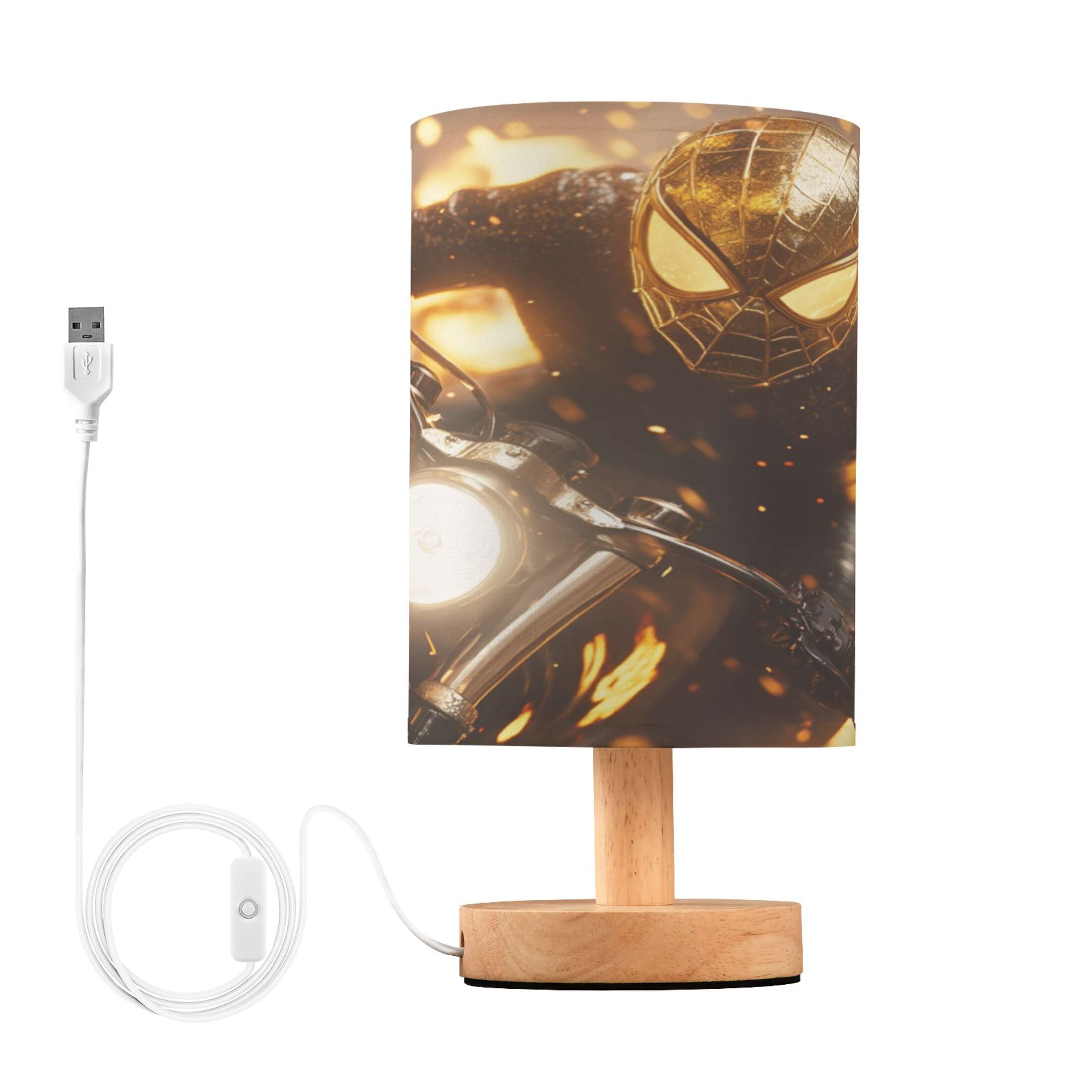 Bedside Table Lamp with USB Port , LED Nightstand Lamp with Linen ...