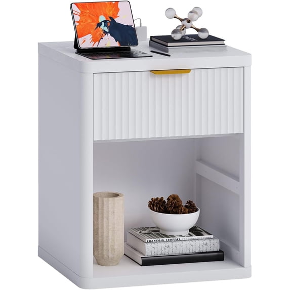 Bedside Table Nightstand with Bedside Storage, Bedroom Side Table and ...