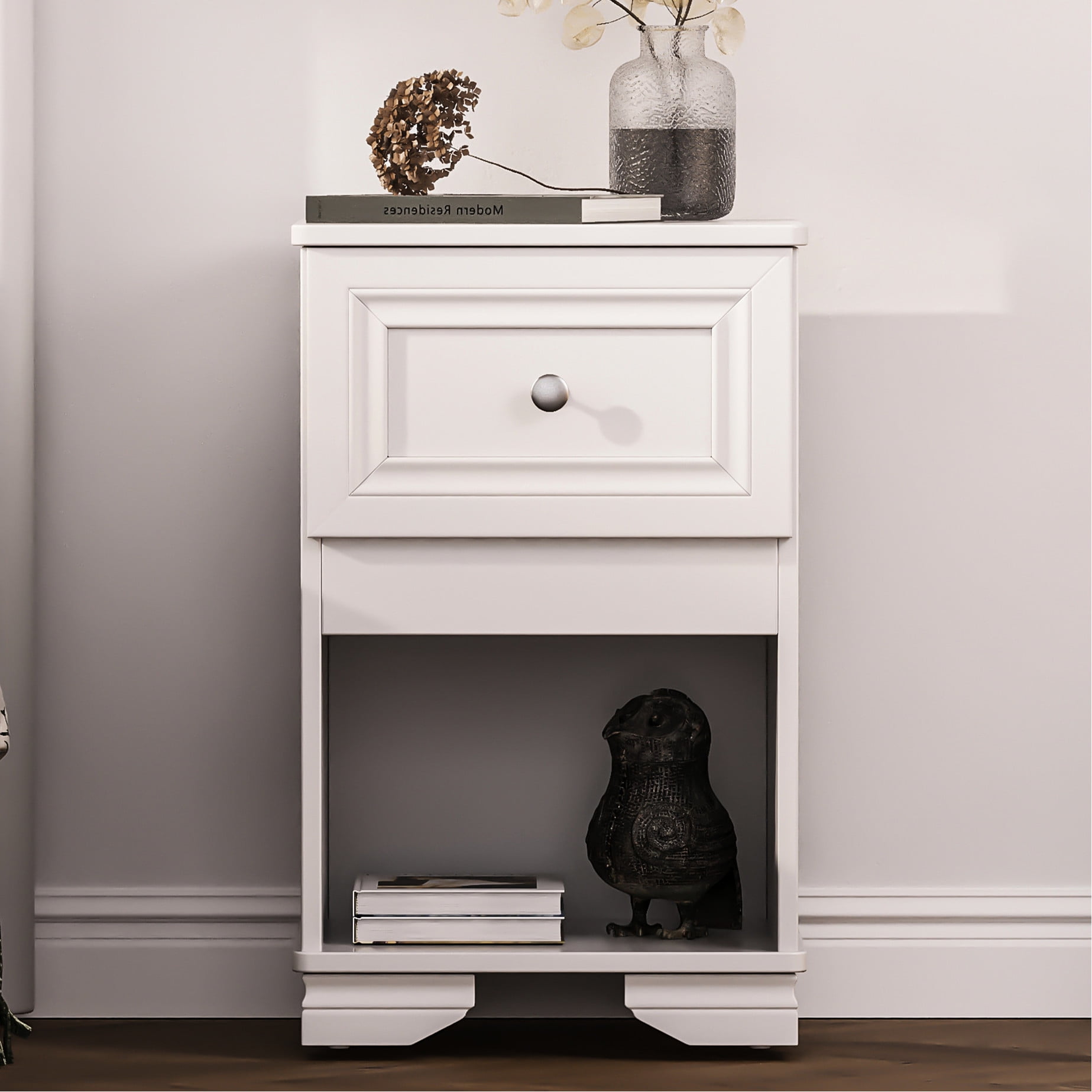Bedside Table | Retro Style for Nighttime Display | Particle Wood and ...