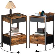 Safavieh Roya Rustic 1 Drawer 1 Shelf Nightstand, Natural - Walmart.com