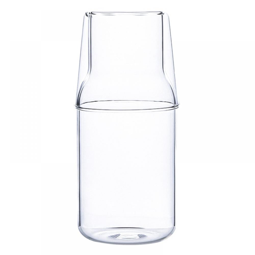 Bedside Water Carafe Set with Tumbler Glass Clear Glass Water Carafe ...