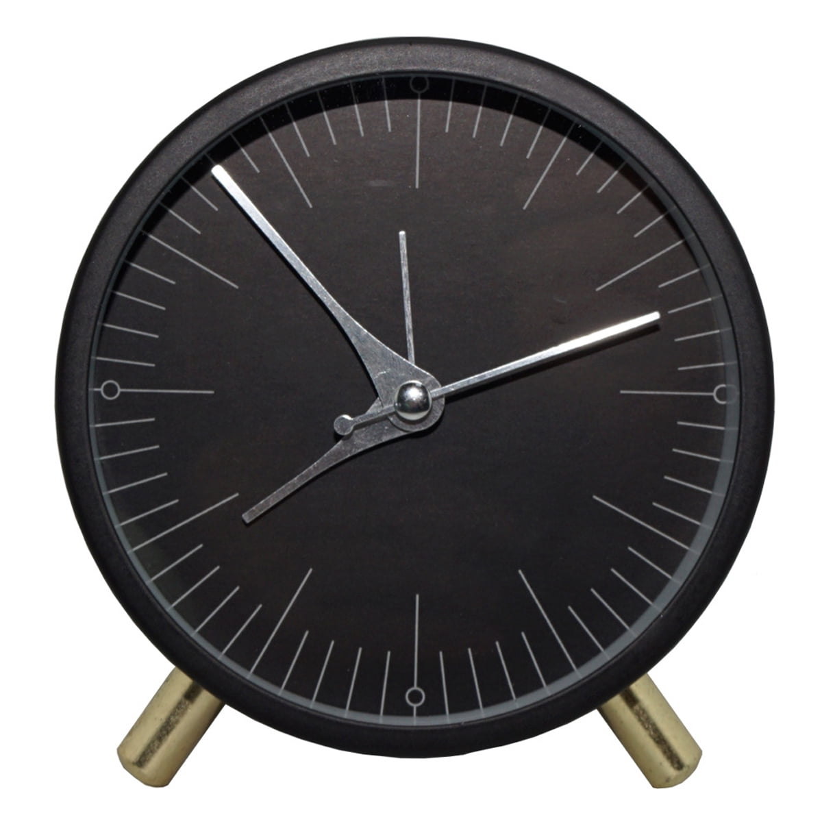 Bedside analog alarm clock, bedroom battery powered, minimalist alarm clock with backlight ...