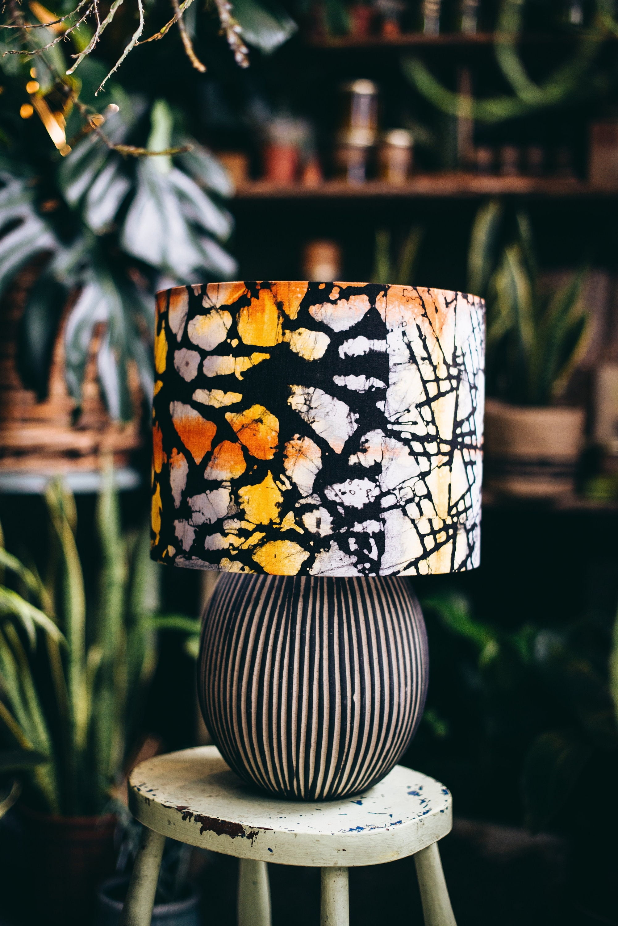 Bedside pendant drum lampshade, ceiling, table or standing handmade ...