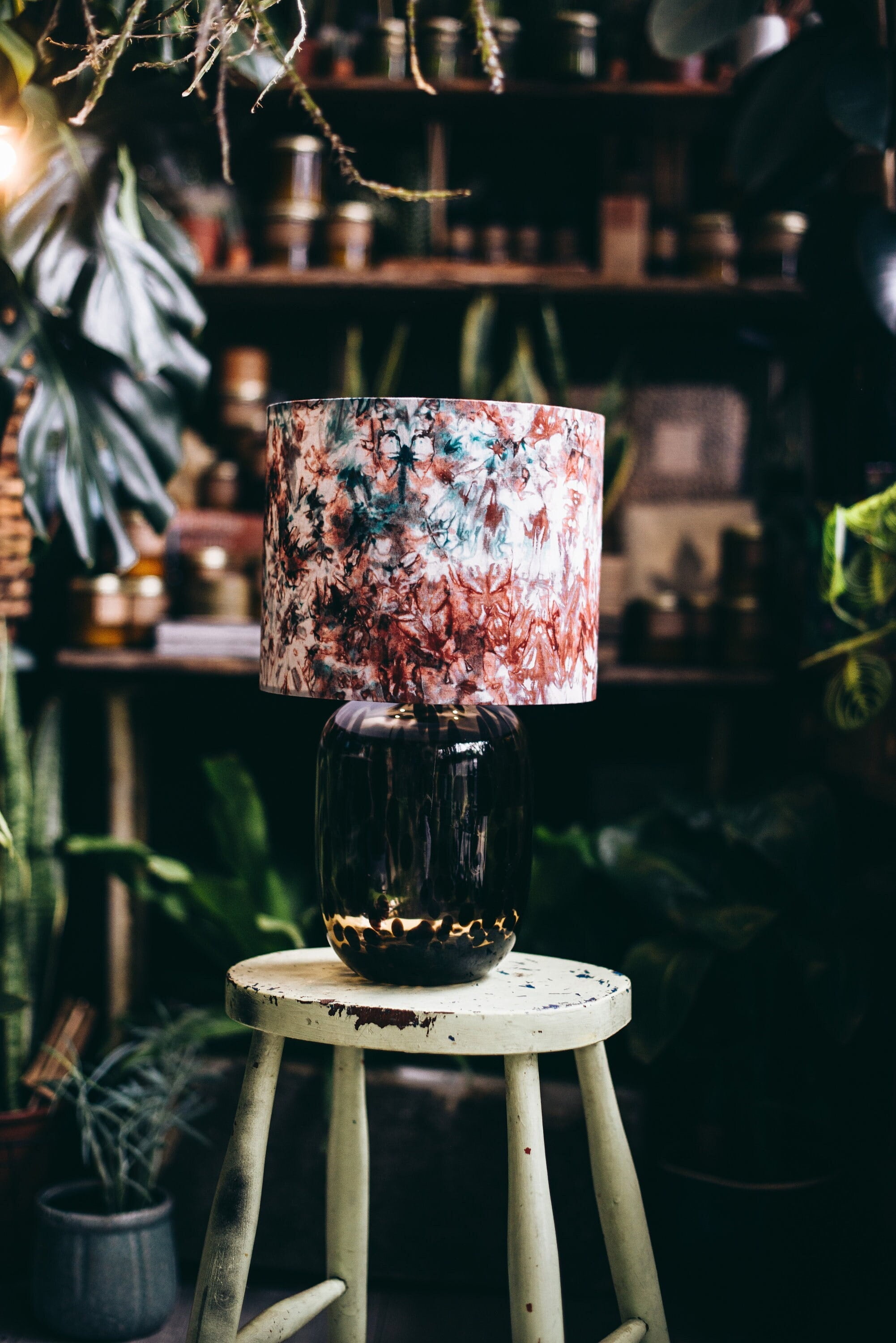Bedside pendant drum lampshade, ceiling, table or standing handmade ...