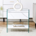 Bedside table with drawers.The board surface is MDF with white grain ...