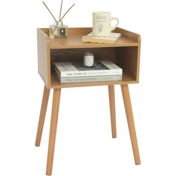 Bedside table, medieval modern bedroom side table, with storage ...