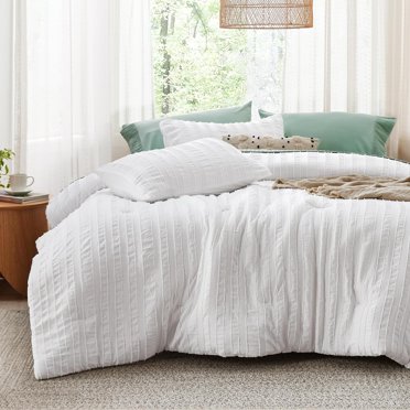 Move Over Beige Grey Ruffle Comforter Set Queen Boho Bedding Sets 2 ...