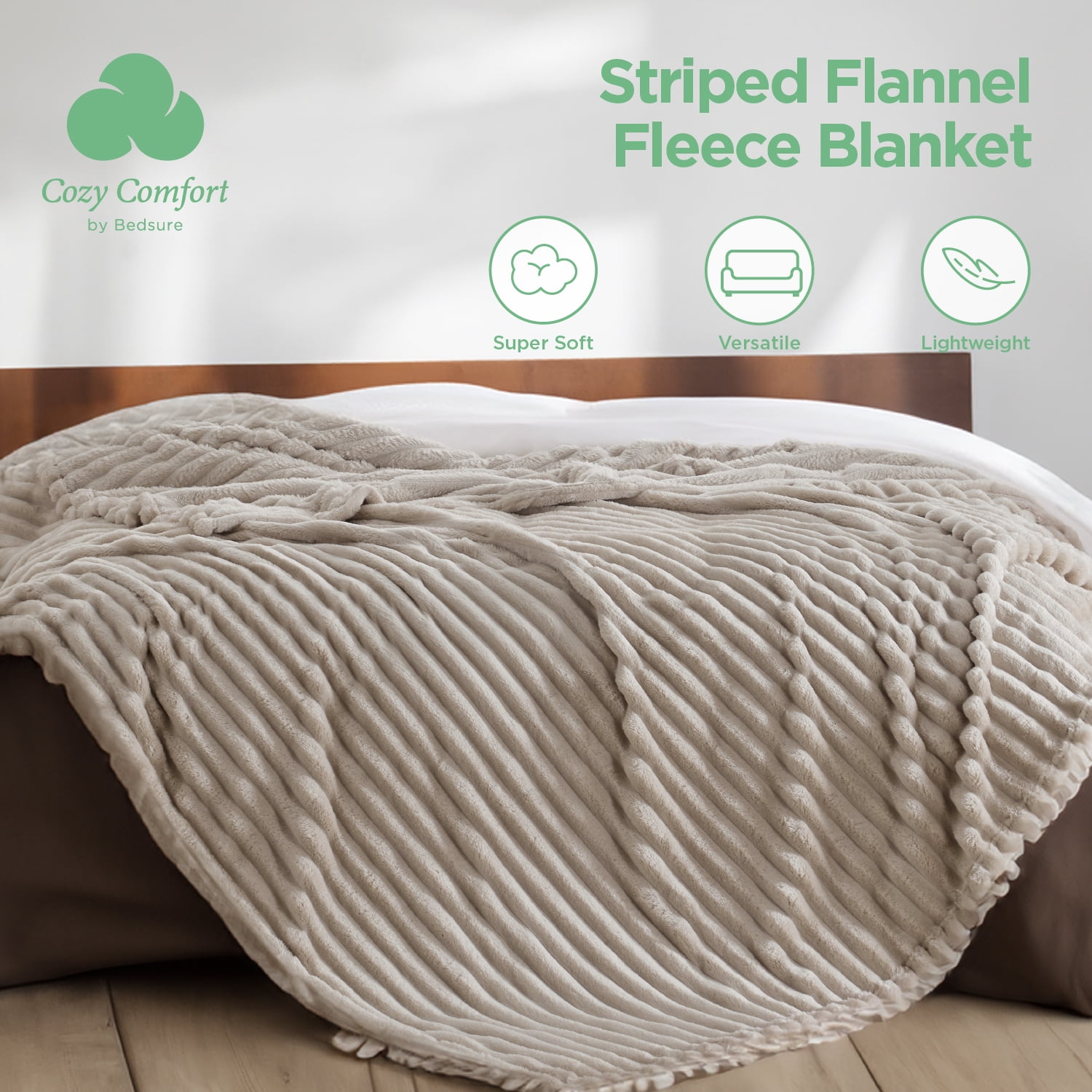 Cozy Comfort Fleece Queen Blanket for Couch - Super Soft Cozy Blankets ...