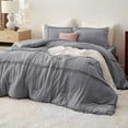 Cozy Comfort Full Comforter Set with Sheet - 4 Pieces Soft Grey Bedding ...