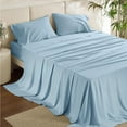 Bedsure Full Cooling Sheets Set Bamboo Rayon Silky Breathable Bedding