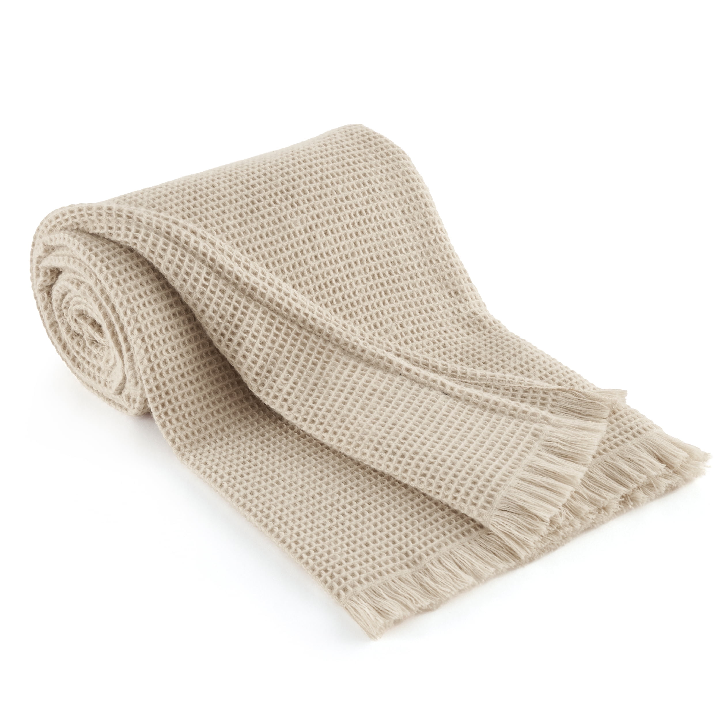 Cozy Comfort Oatmeal Throw Blankets for Couch, Decorative Waffle Woven ...