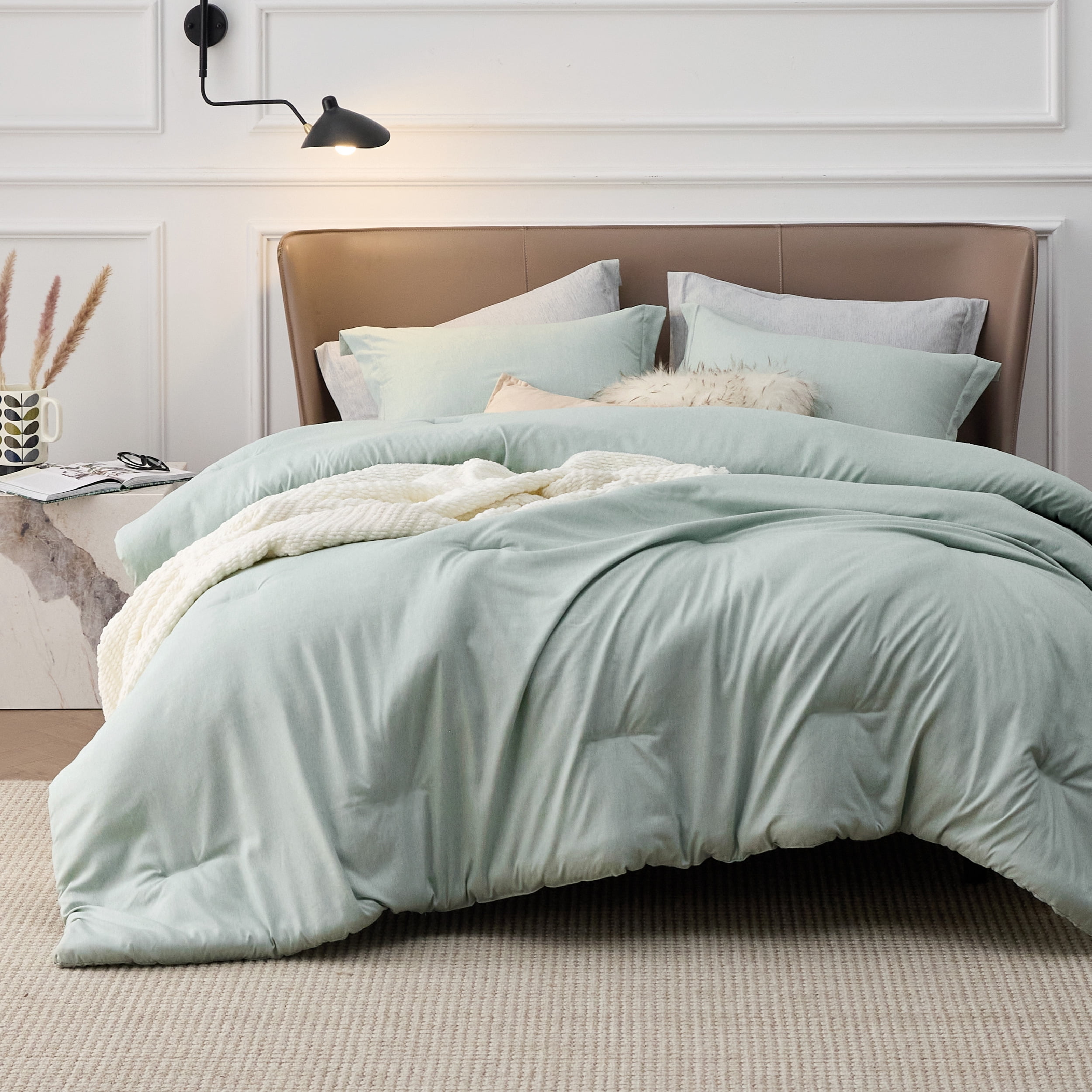7 Piece Marma Ruffle And Patchwork Clearance Bedding Comforter Set Fade