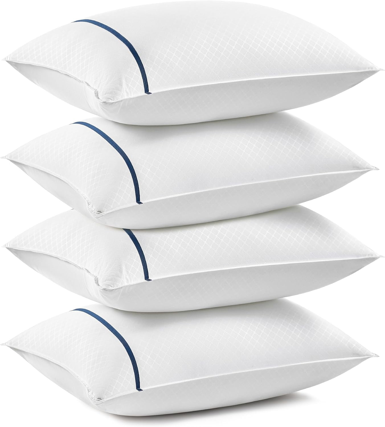 Cozy Comfort Queen Pillows Size Set of 4 - Queen Size Pillows 4 Pack ...
