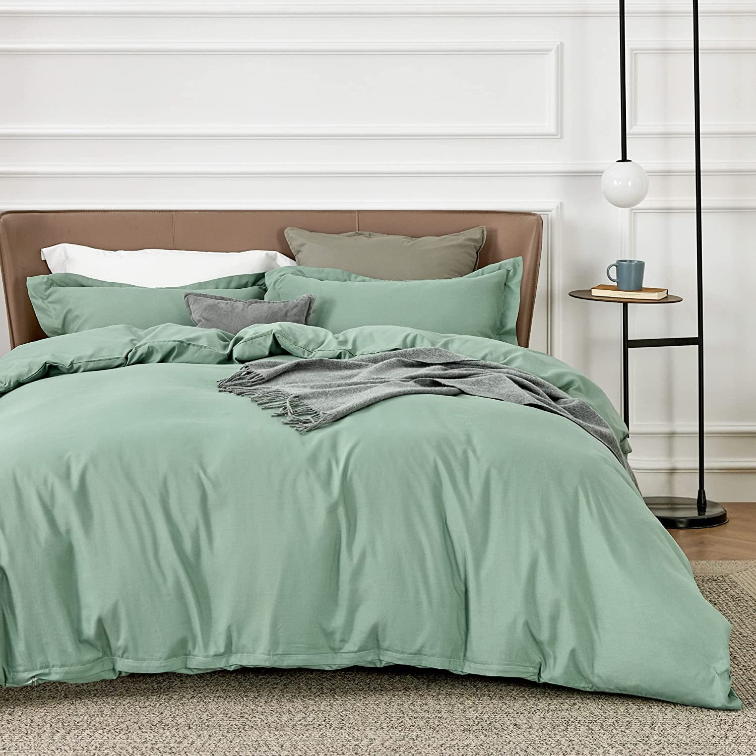 Bedsure Queen Size Soft Comfort Bedding Set, Sage Green Polyester ...