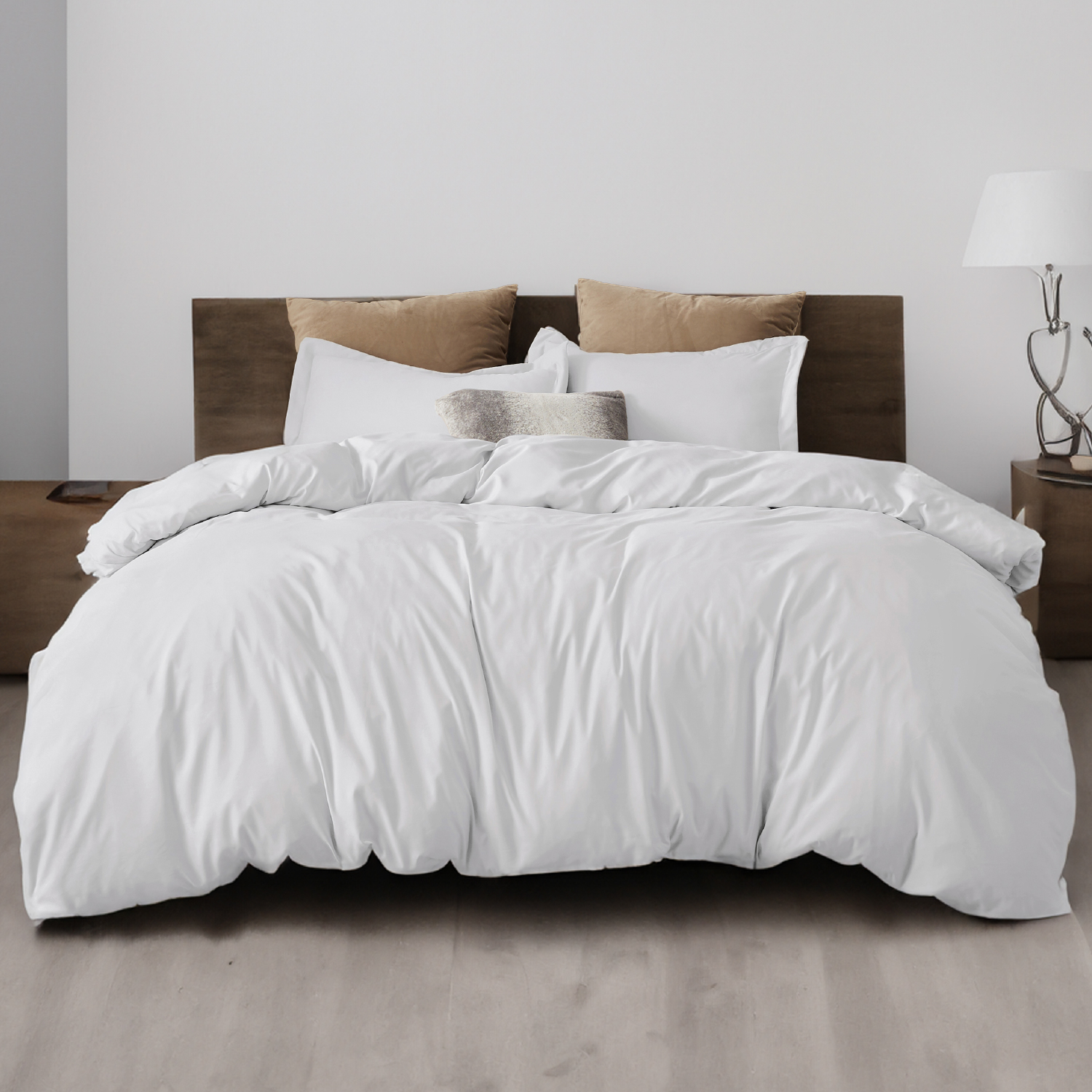 Wajade Soft Faux Fur Bedding Set: Shaggy Plush Duvet Cover with 2 ...