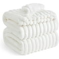 Cozy Comfort White Fleece Queen Blanket for Couch - Super Soft Cozy ...