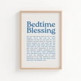 Bedtime Blessing Poster, Blue Nursery Bible Verse, Unframed Paper ...