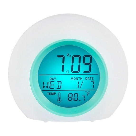 Bedtime Routine Bedroom Clock Colorful Night Light Battery Operated ...