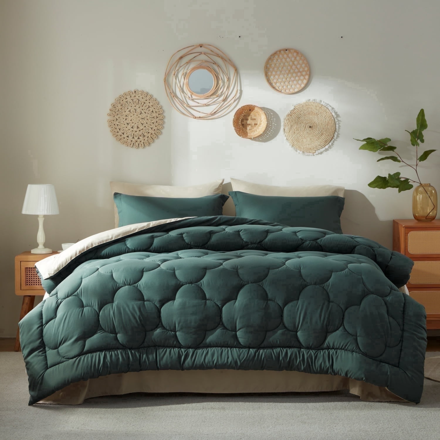 Bedtreat King Comforter Sets，7-Pieces Reversible Bedding Sets，Bed in a ...