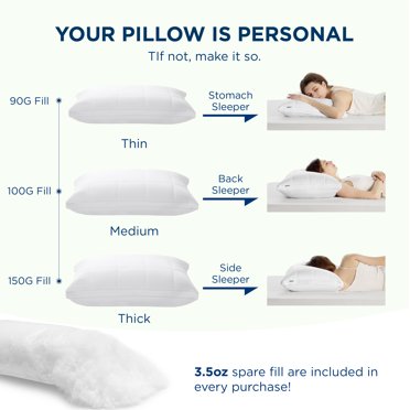 Vibe Gel-Infused Memory Foam Cluster Bed Pillows - Shapeable Pressure ...