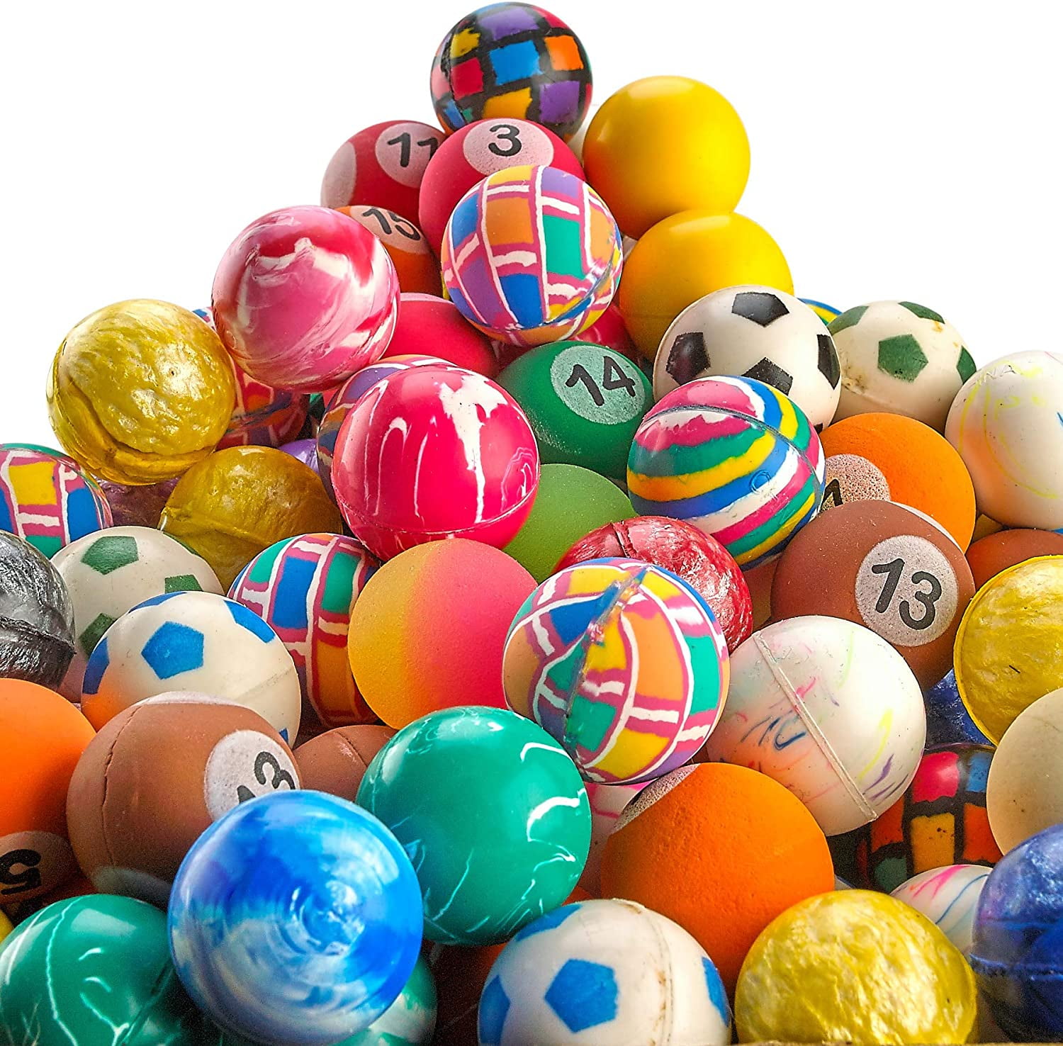 Bedwina, Bouncy Balls, 1” Small Pack 250-Count, Colorful Bulk Set ...