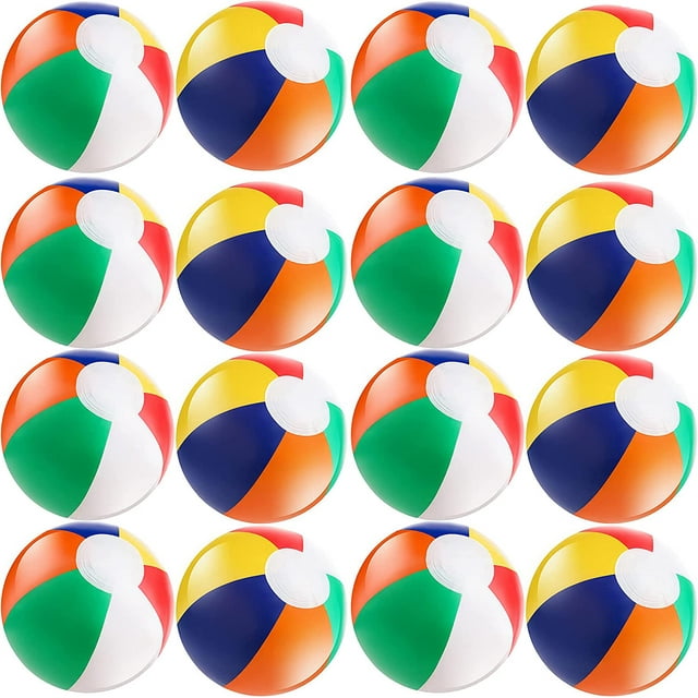 Bedwina 6” Rainbow Mini Beach Balls Inflatable Beach Ball Party Favors ...
