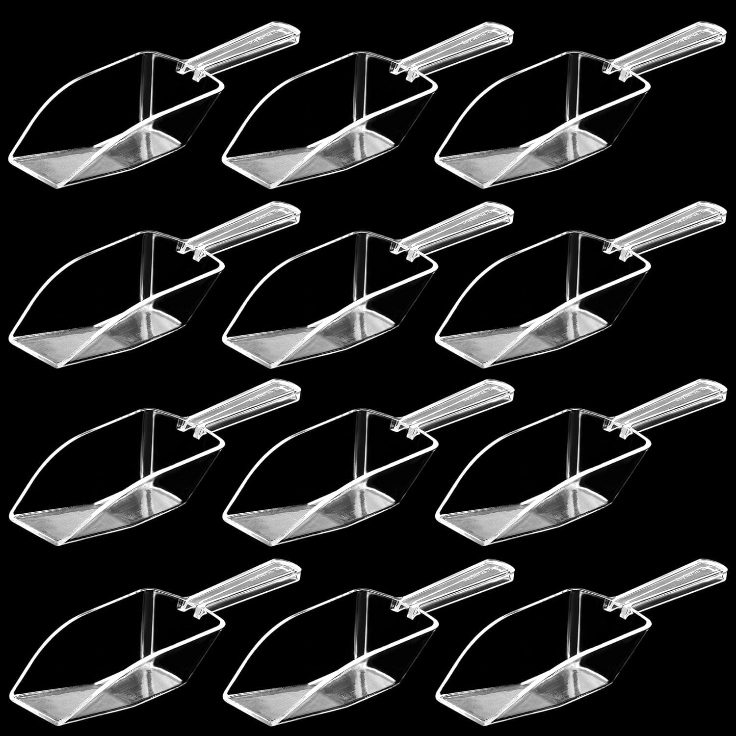 Bedwina Acrylic Plastic Scoops, Clear Mini Scoops for Candy Buffet and ...