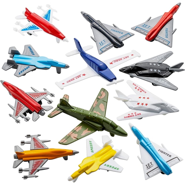 Bedwina Mini Diecast Airplanes Toys - Kids Small Planes, Jets, Bombers ...