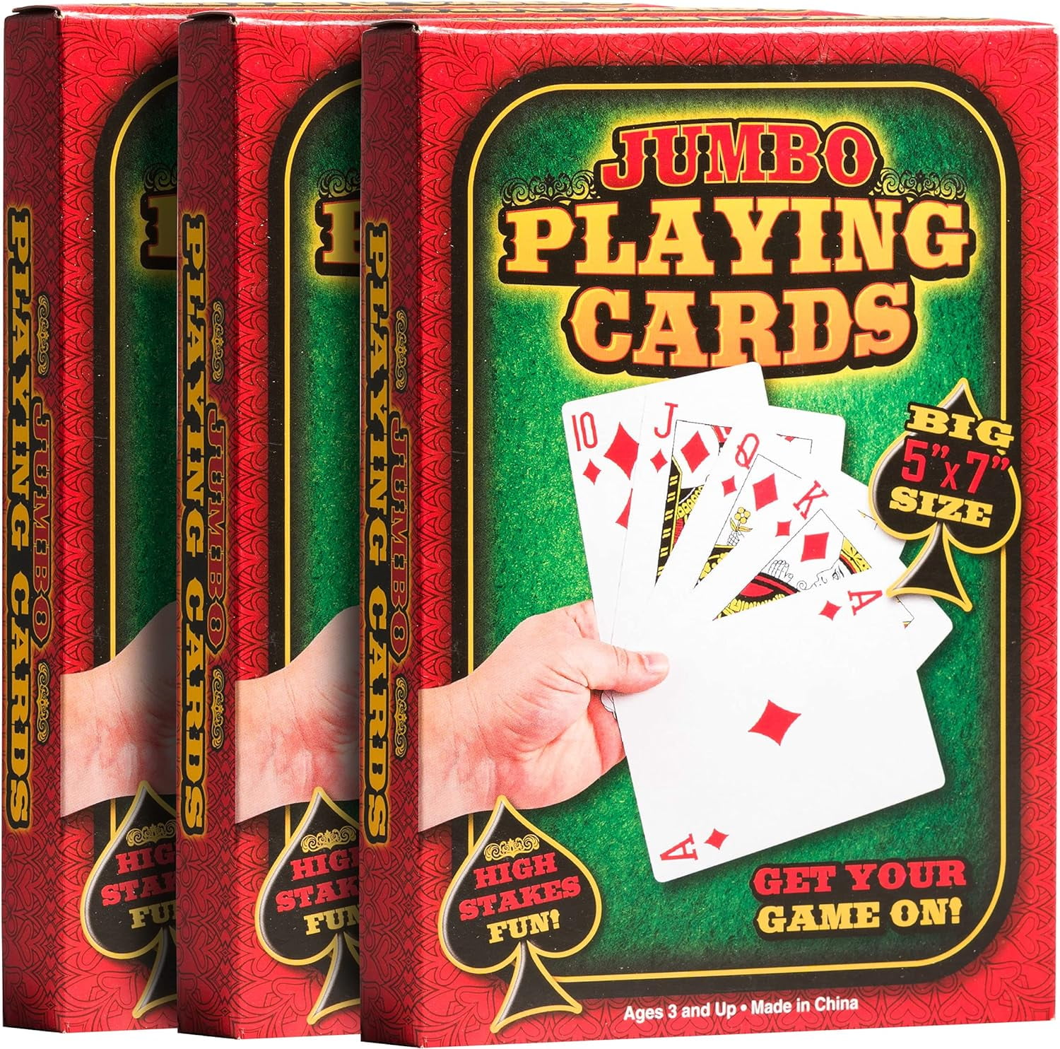 Bicycle 1030651 Playing Cards, Jumbo Size, Red/Blue, Pack of 12 ...