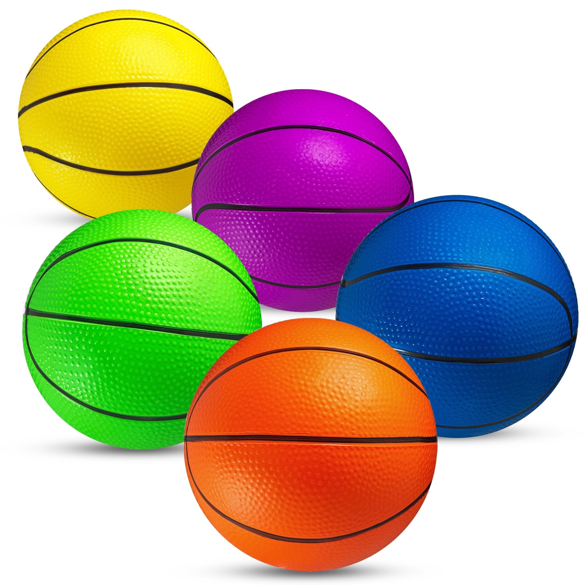 Bedwina Mini Basketballs - 6 Inch (Pack of 5) - Mini Hoop Outdoor ...