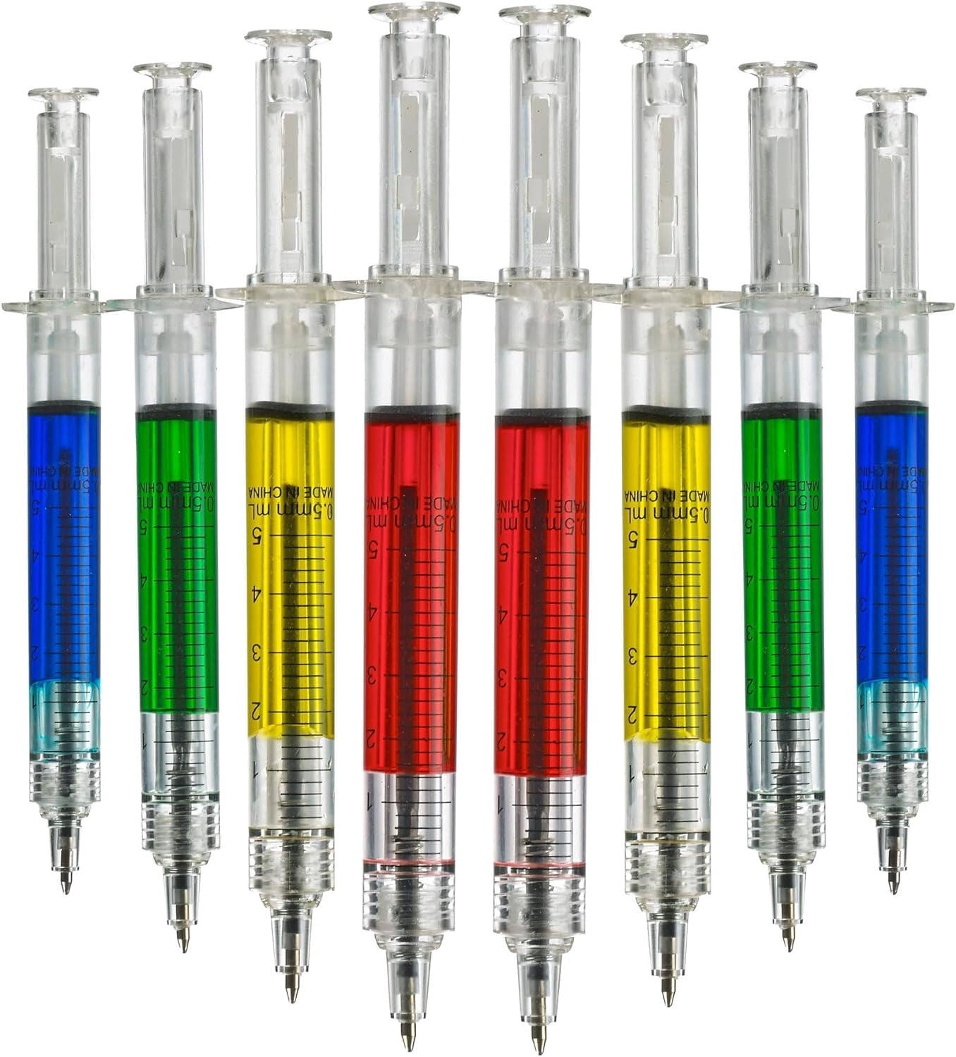 Bedwina Multicolor Syringe Pens Fun Novelty Pens for Stocking Stuffers ...