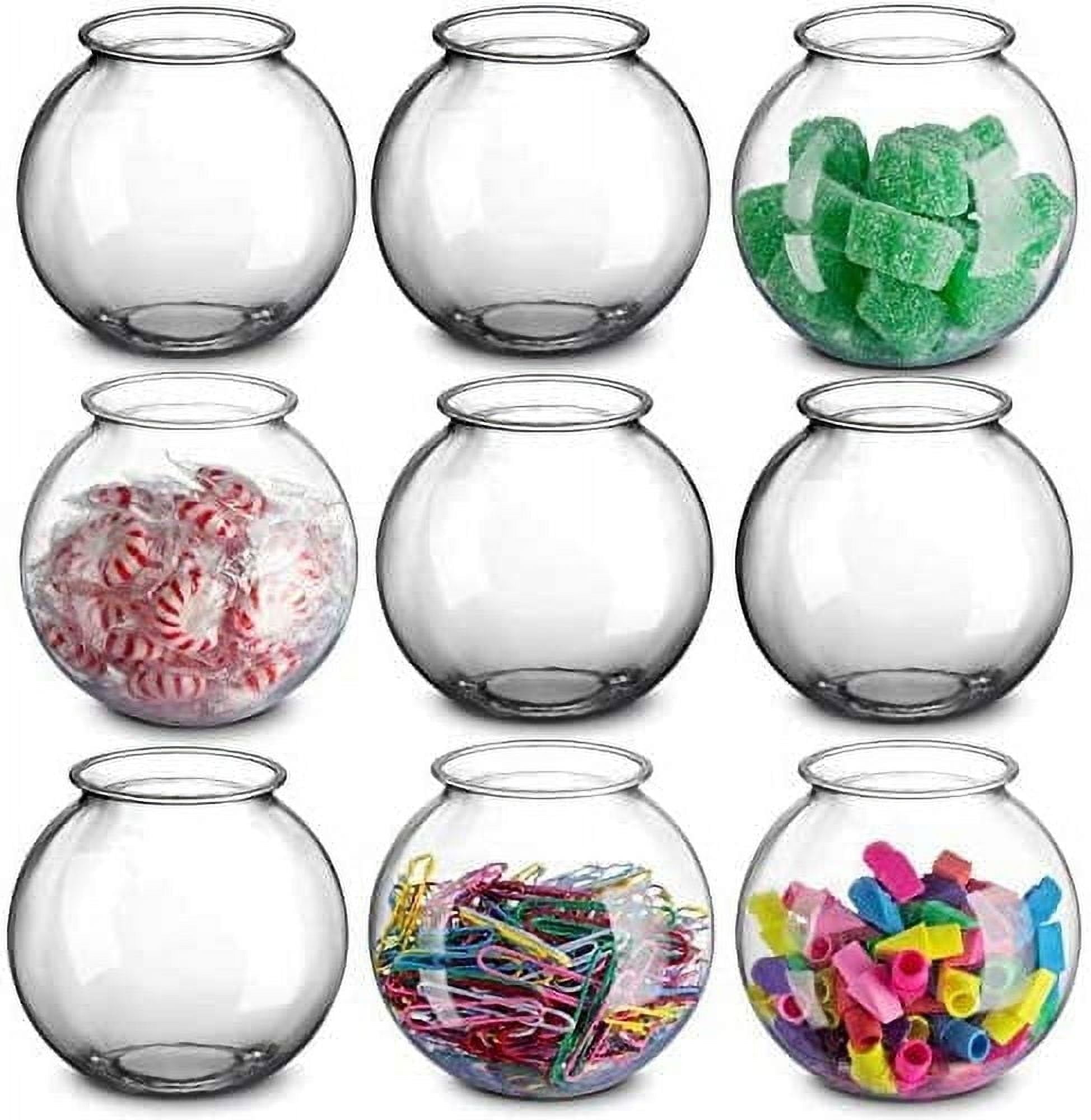 Bedwina 12-Pack Clear Plastic Fish Bowls, 16 oz for Party Decorations ...