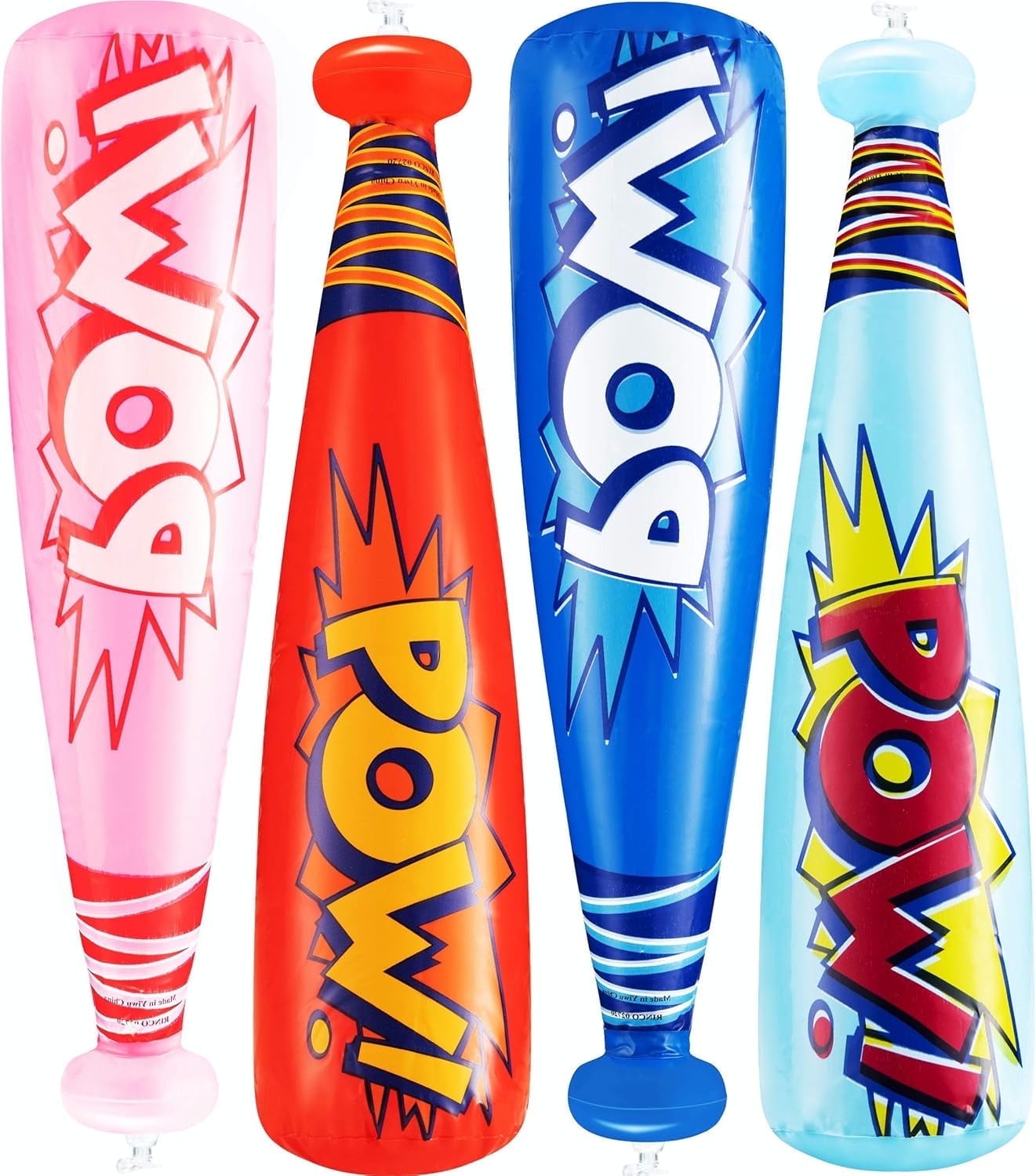 Bedwina Pow Inflatable Baseball Bat, 12-Pack, Kids Birthday Party ...