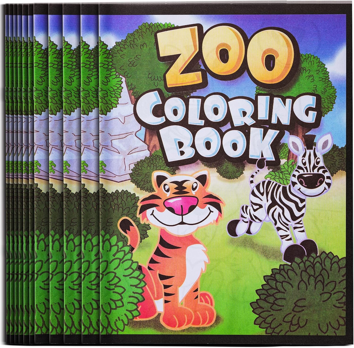 Bedwina Zoo Animal Coloring Book for Kids, Jungle Animals Bulk Coloring ...