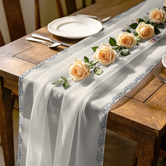 Bee 10 ft Cheesecloth Table Runner for Wedding 27"x120", Retro Insects ...