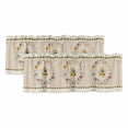 Bee 2 Panels Kitchen Valance, Insects Yellow Floral Wreath Pastoral ...