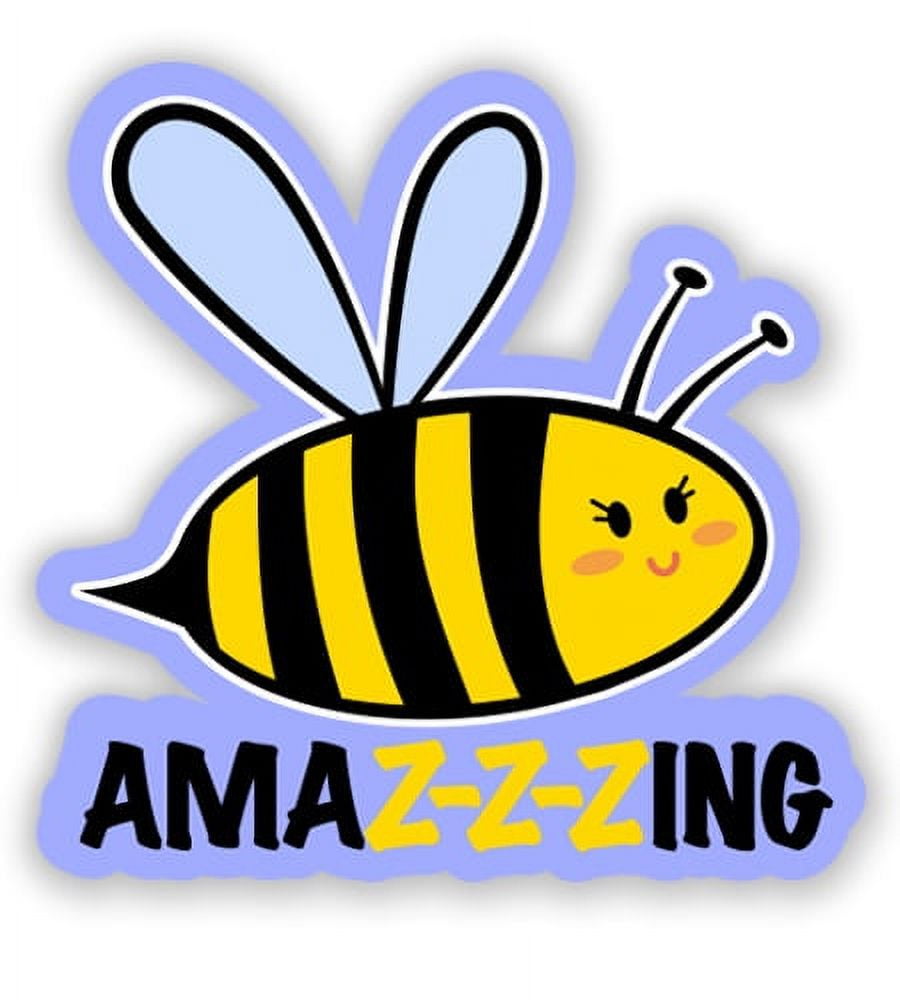 Bee Amazing Cute Bee - 8" Vinyl Sticker - For Car Laptop I-Pad ...