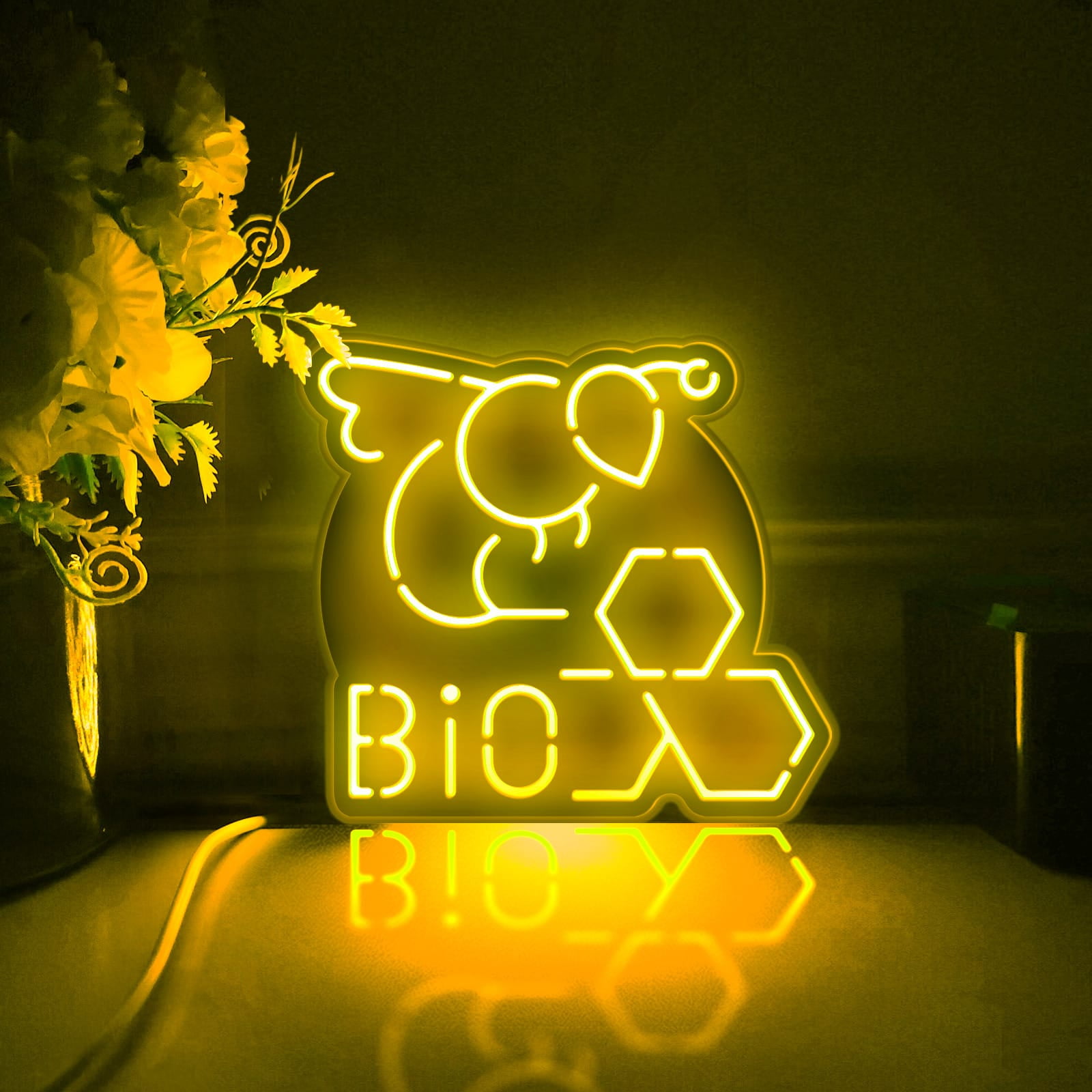 Bee And Beehive Led Light Box, Dimmable Neon-Like Light Signs USB Power ...