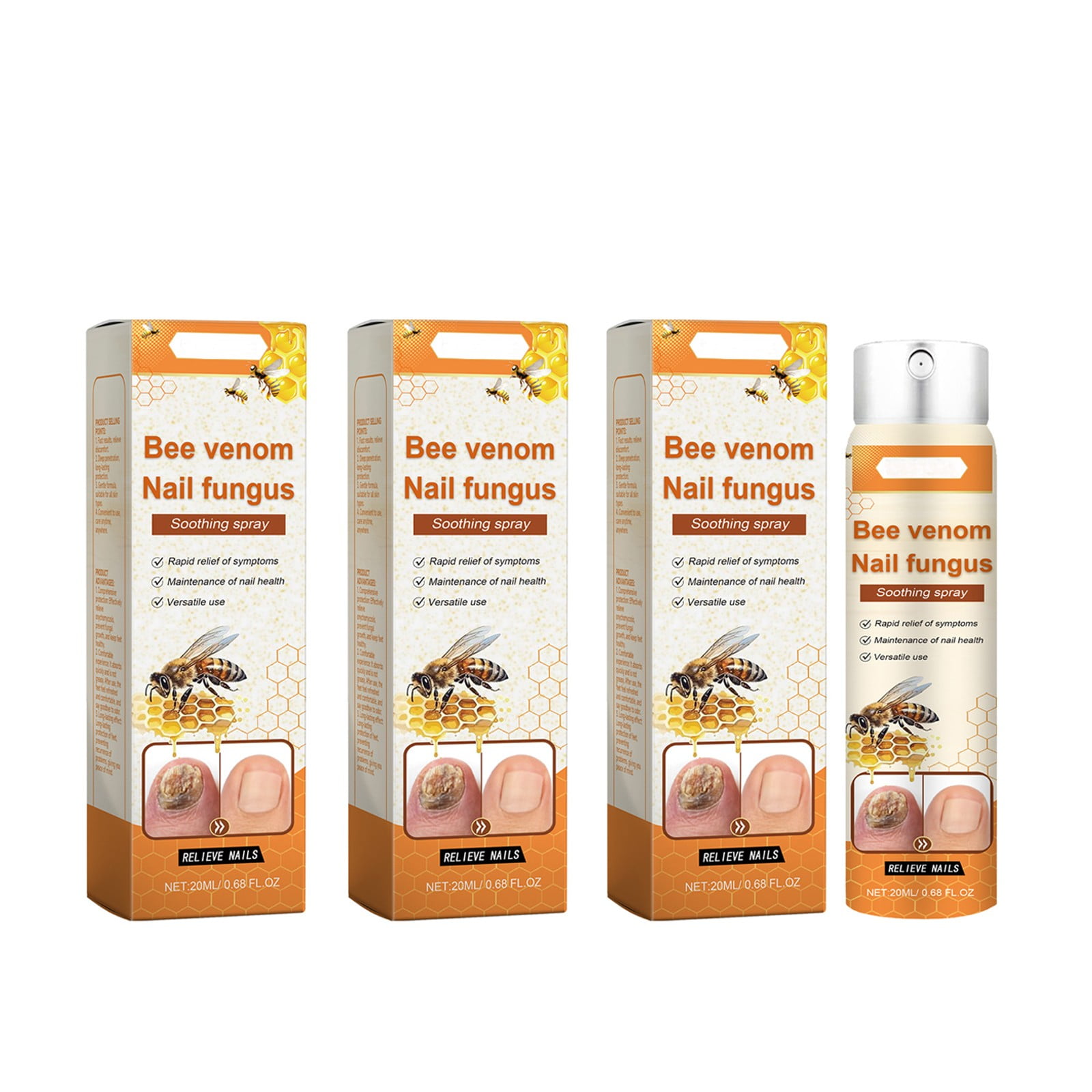 Bee Apitoxin Nail Fungus Soothing Spray Natural Treatment for Healthy ...