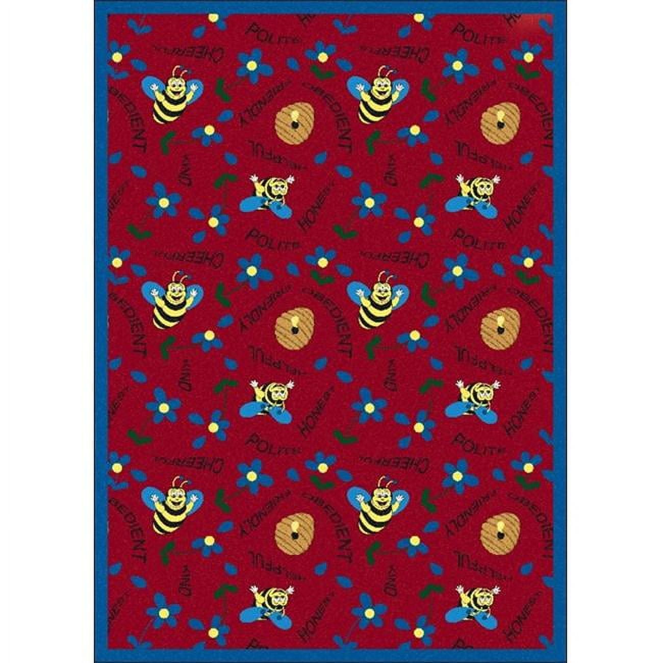 Bee Attitudes Red 7 ft.8 in. x 10 ft.9 in. WearOn Nylon Machine Tufted ...