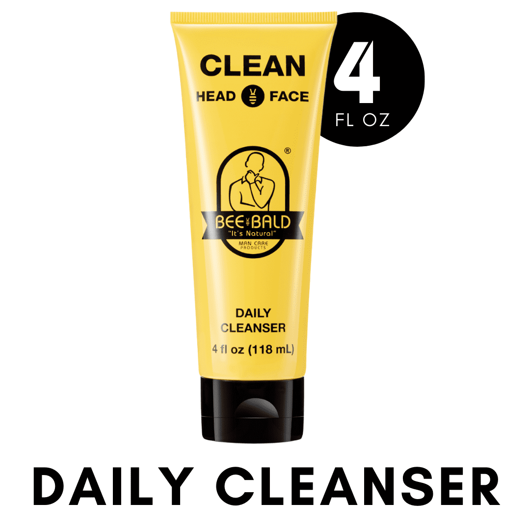 Bee Bald CLEAN Daily Head & Face Cleanser, Refreshes and Thoroughly ...