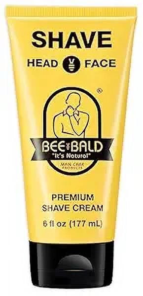Bee Bald SHAVE Premium Shave Cream Goes On Light & Slick For A Shave ...