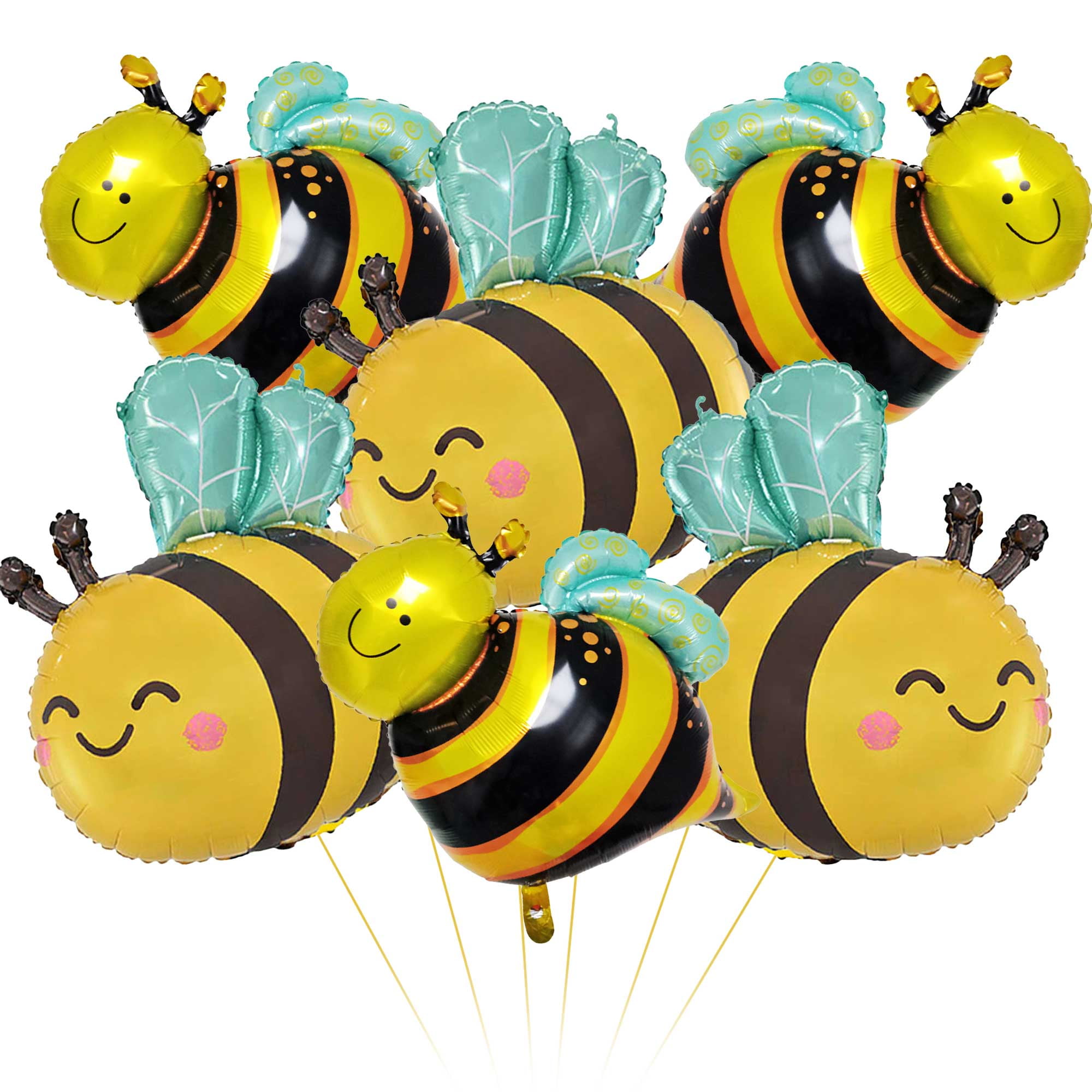 Bee Balloons, Bumble Bee Balloons for Bee Birthday Party Decoration, 6 ...