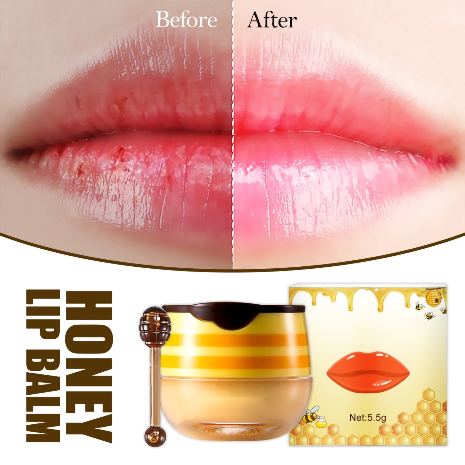 Bee Balm Lip Balm Propolis Moisturizing Honey Lip Cover Fades Lip Lines ...