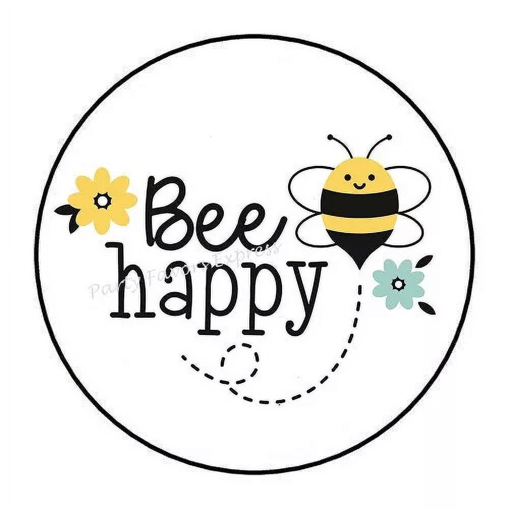 Bee Be Happy Sticker Party Favors Sticker Envelope Seals Labels ...