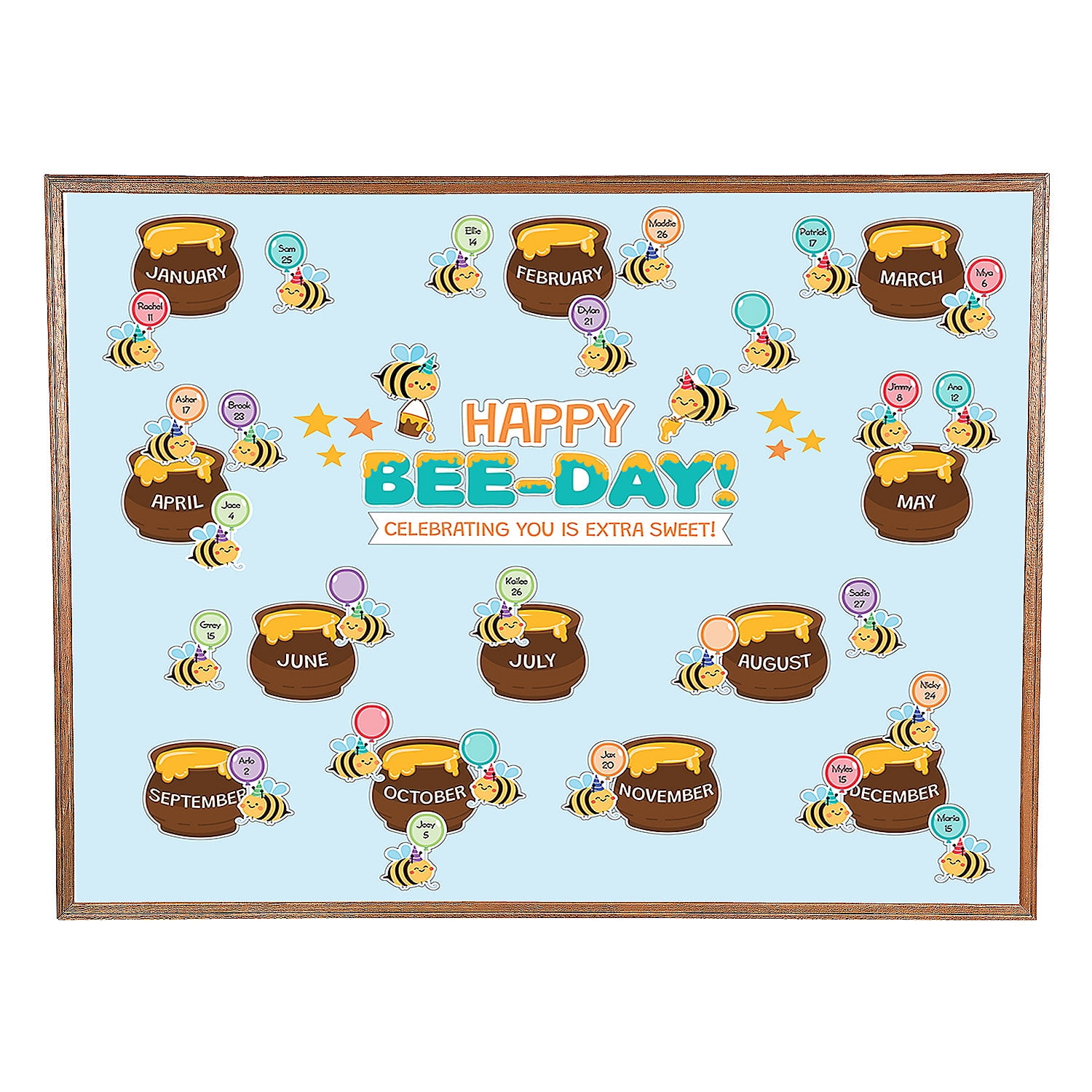 Bee Birthday Classroom Bulletin Board Set - 63 Pc. - Walmart.com