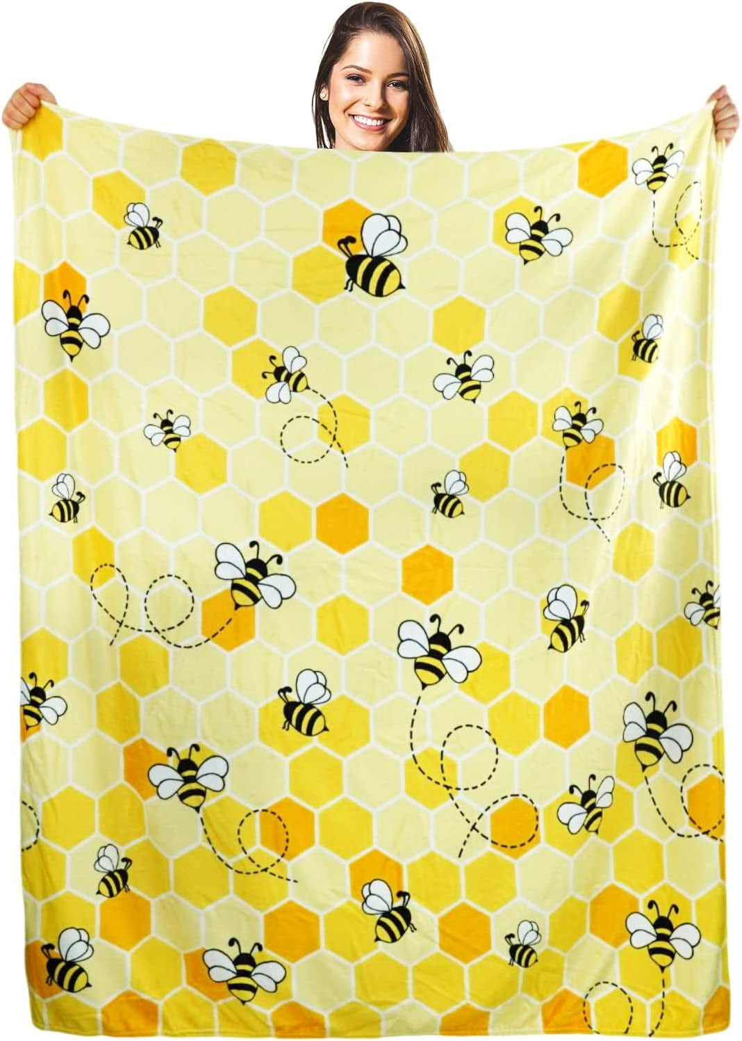 Bee Blanket - Cute Bee Gifts for Girls Women Teens- Cozy Soft ...