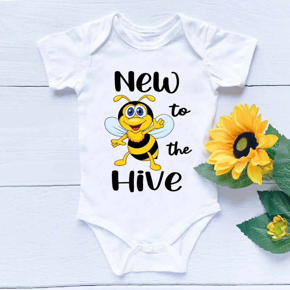 Bee Bodysuit, New To The Hive Bodysuit, Cute Bumble Bee Bodysuit, New Baby Badysuit, Bug Baby ...